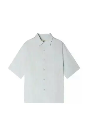 Sandro Crinkled-effect Shirt With Shark Collar