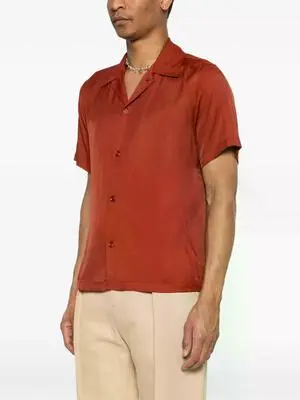 Sandro Loose-fit Shark Collar Shirt - Red