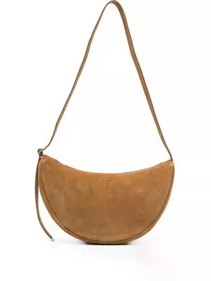 Sandro Small Zipped Split Leather Hobo - Brown