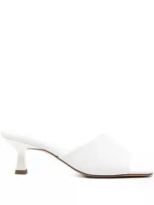 Sandro Leather Heeled Mules