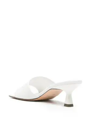 Sandro Leather Heeled Mules