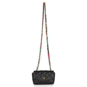 Chanel Quilted Lambskin Ribbon Chain Coco Flap Bag
