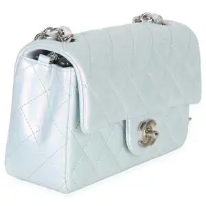 Chanel Iridescent Quilted Goatskin Rectangular Flap