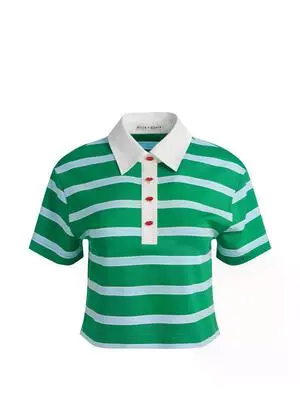 Alice + Olivia Striped Polo Top