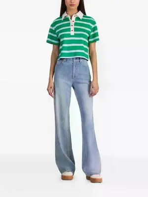 Alice + Olivia Striped Polo Top