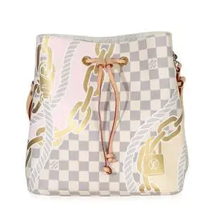 LOUIS VUITTON Damier Azur Canvas NeoNoe MM Beige
