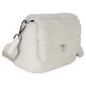 Prada Shearling Patchwork System Flap Bag