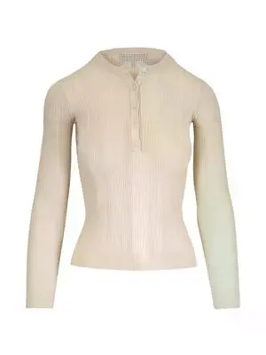 NILI LOTAN Bijoux Ribbed-knit Top