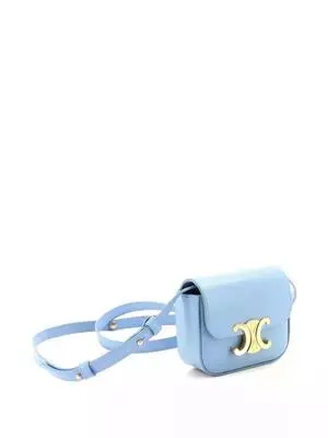 Celine Claude Leather Mini Shoulder Bag - Blue
