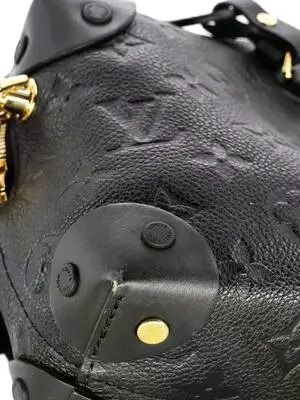 LOUIS VUITTON Petite Malle Souple Monogram Empreinte Leather - Black