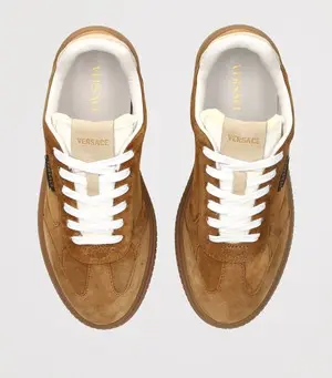 Versace Suede Low-top Sneakers - Beige