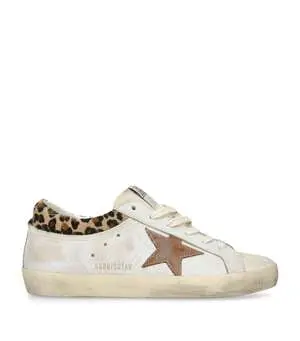 GOLDEN GOOSE Leather Super-star Sneakers - White