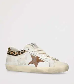 GOLDEN GOOSE Leather Super-star Sneakers - White