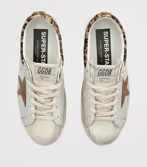 GOLDEN GOOSE Leather Super-star Sneakers - White