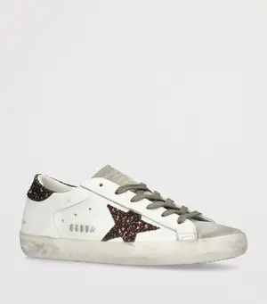 GOLDEN GOOSE Leather Super Star Sneakers - Beige