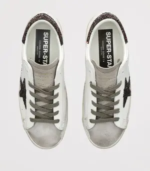 GOLDEN GOOSE Leather Super Star Sneakers - Beige