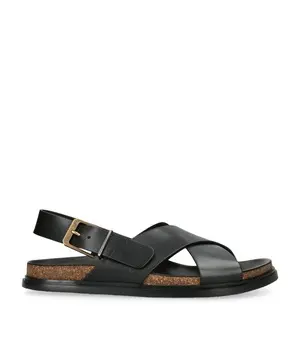 THE ROW Leather Buckle Sandals
