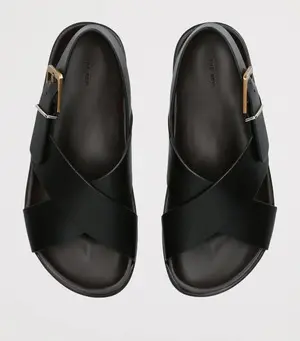 THE ROW Leather Buckle Sandals