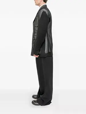 SETCHU Metallic-effect Panelled Blazer