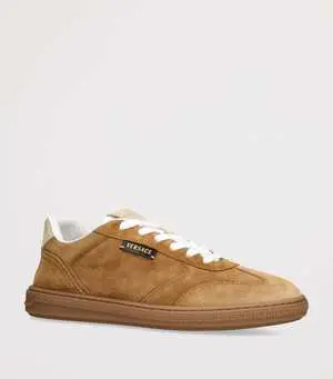 Versace Suede Low-top Sneakers - Beige