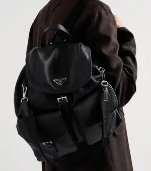 Prada Leather Backpack - Black
