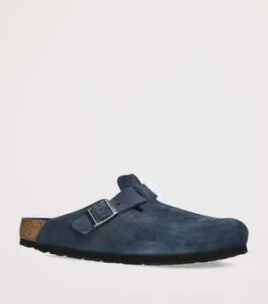 BIRKENSTOCK Suede Boston Clogs