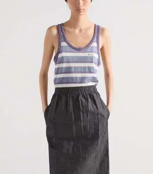 Prada Cotton Stripe Tank Top