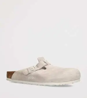 BIRKENSTOCK Suede Boston Clogs