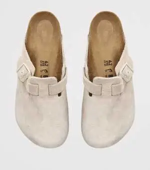 BIRKENSTOCK Suede Boston Clogs