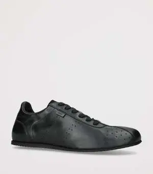 AMI Paris Leather Low-top Sneakers