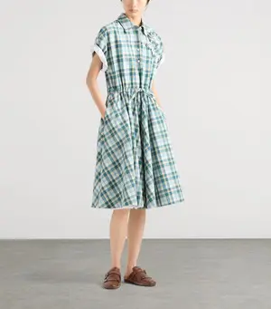 Prada Cotton Shirt Dress - Neutral