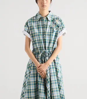 Prada Cotton Shirt Dress - Neutral