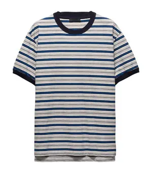 Prada Cotton Stripe T-shirt - Neutral