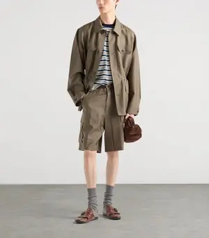 Prada Cotton Stripe T-shirt - Neutral