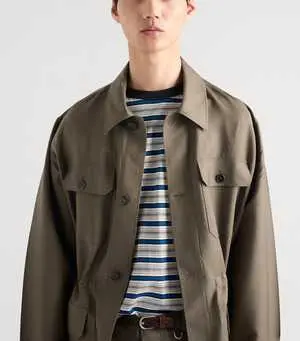 Prada Cotton Stripe T-shirt - Neutral