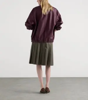 Prada Pleated Midi Skirt - Green