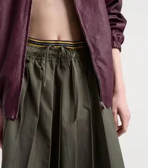 Prada Pleated Midi Skirt - Green