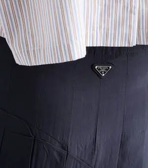 Prada Silk Pleated Midi Skirt