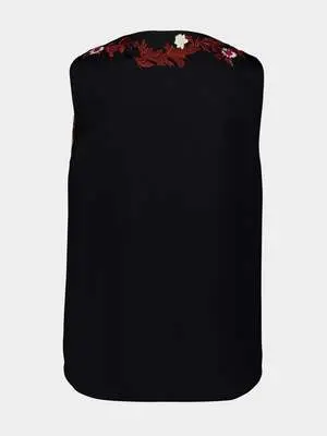 La DoubleJ La Scala Embroidered Jersey Top - Multicolour