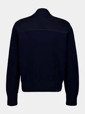 FERRAGAMO Suede Bomber Jacket - Blue