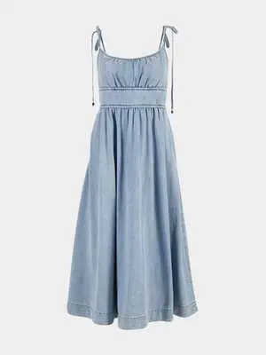 Zimmermann Zimmermann Wanderlust Denim Picnic Dress Blue