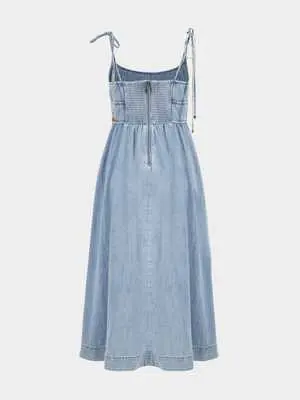 Zimmermann Wanderlust Denim Picnic Dress - Blue