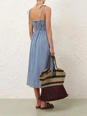Zimmermann Wanderlust Denim Picnic Dress - Blue