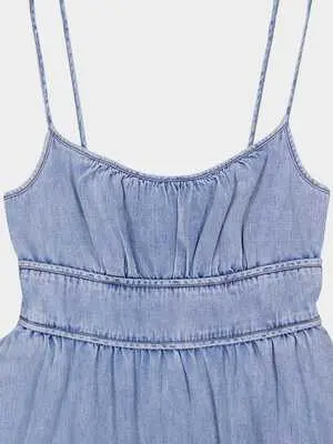 Zimmermann Wanderlust Denim Picnic Dress - Blue