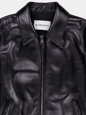 Givenchy Biker Zipped Blouson In Bull Leather