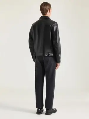 Givenchy Biker Zipped Blouson In Bull Leather