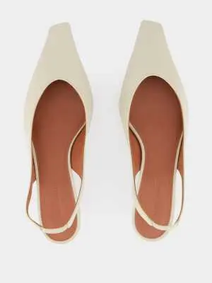 Amina Muaddi Jamie Slingback Mid-heel Pumps