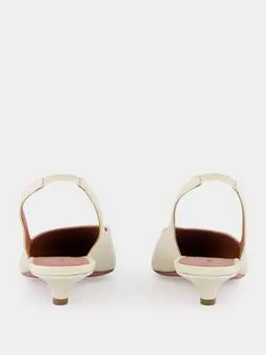Amina Muaddi Jamie Slingback Mid-heel Pumps
