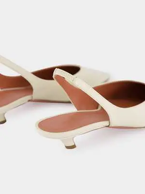 Amina Muaddi Jamie Slingback Mid-heel Pumps
