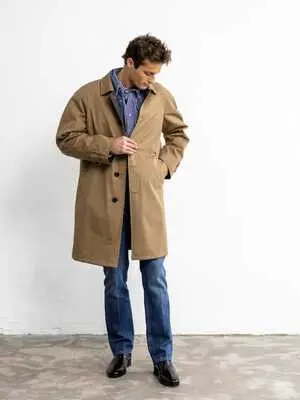 Prada Reversible Cotton Buttoned Coat - Brown